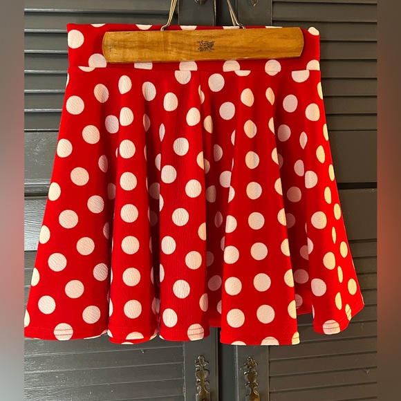 Urban Coco | Skirts | Red And White Polka Dot Stretchy Mini Skater ...